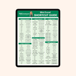 FREE Excel Shortcut Guide – Excel Dictionary