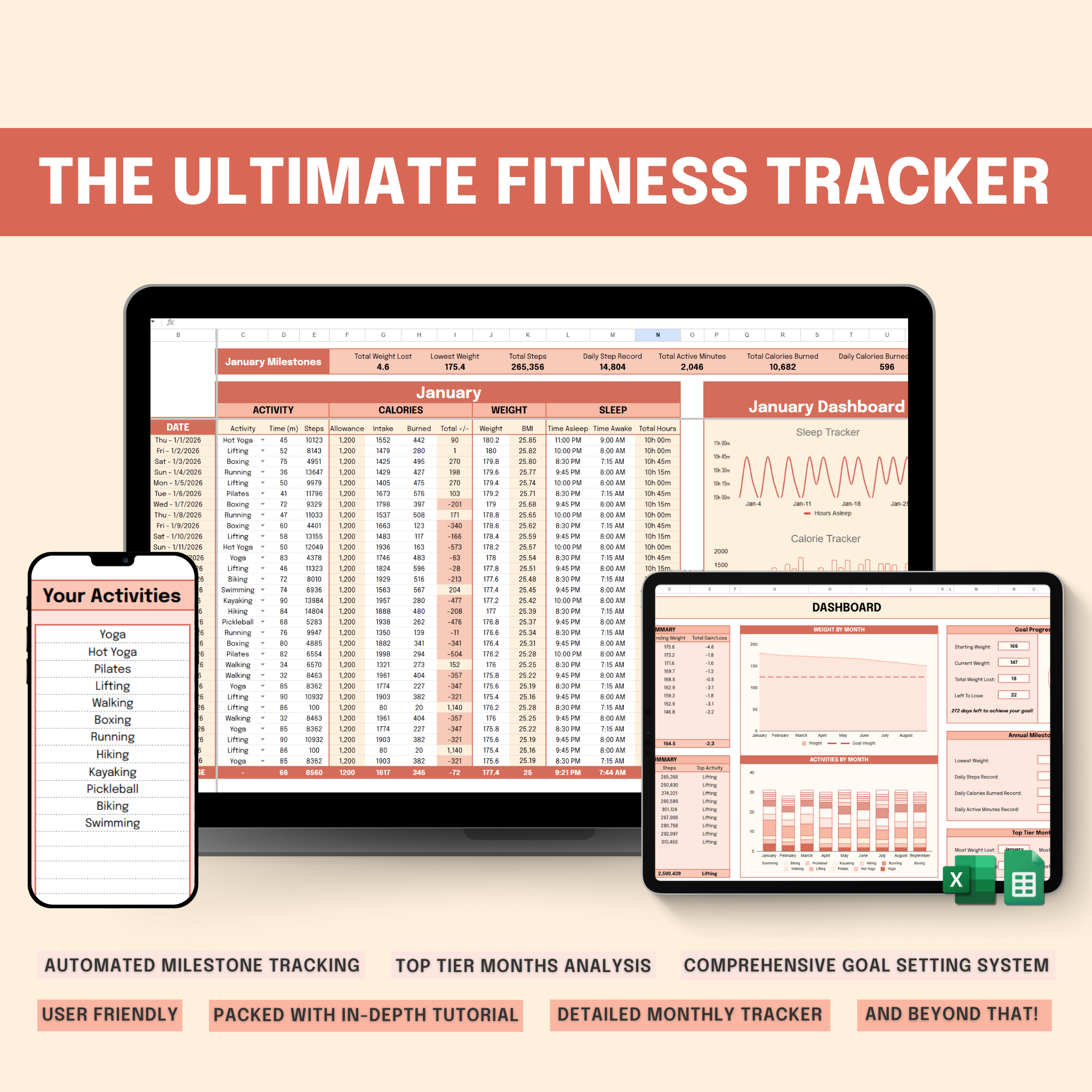2026 Fitness Tracker – Excel Dictionary