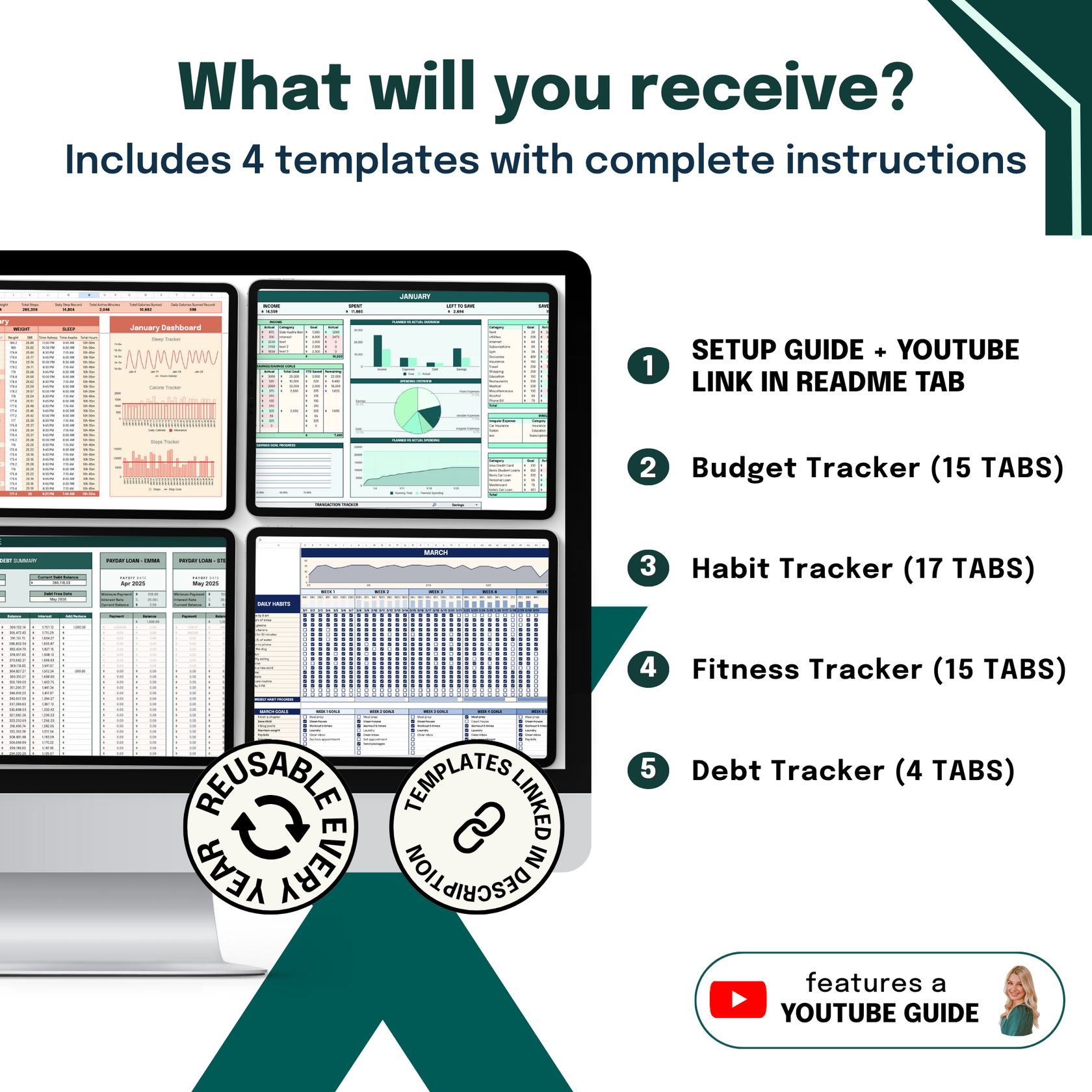 2026 Ultimate Productivity Tracker Bundle – Excel Dictionary