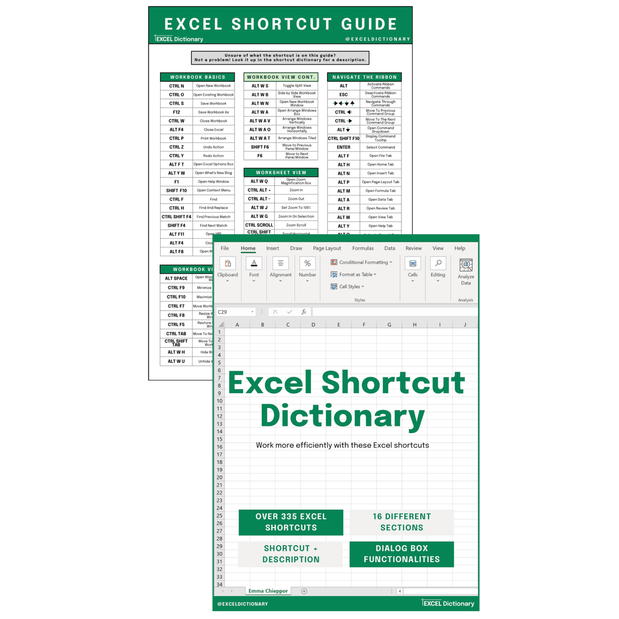 Excel Shortcut Dictionary – Excel Dictionary